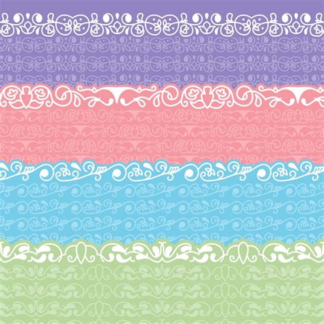 Premium Vector Floral Border Ornaments Frame Set