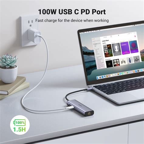 Ugreen 7 In 1 Usb C Hub 4k 30hz Hdmi Rj45 Ethernet Ugreen Uk