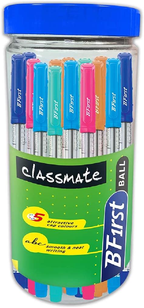Classmate Loop Ball Pen Pack 20 Pens Assorted Colours Writes 5000m Office Products