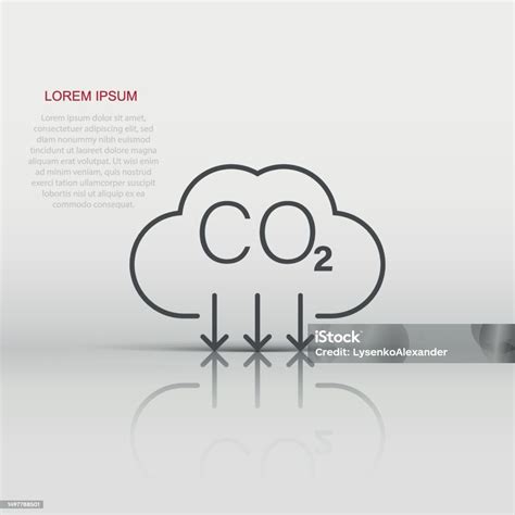 플랫 스타일의 Co2 아이콘입니다 흰색 격리 된 배경에 방출 벡터 그림입니다 가스 절감 비즈니스 개념 가솔린에 대한 스톡 벡터