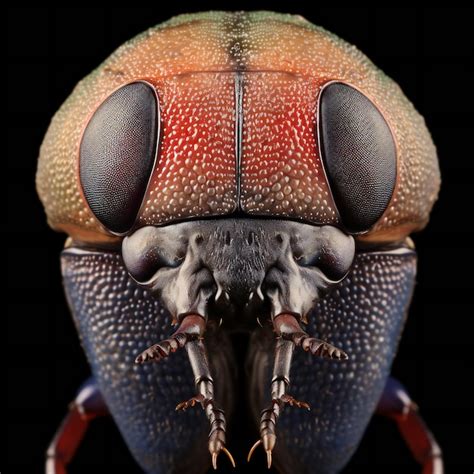 Premium Photo Extreme Macro Shot Of The Head Of An Insect
