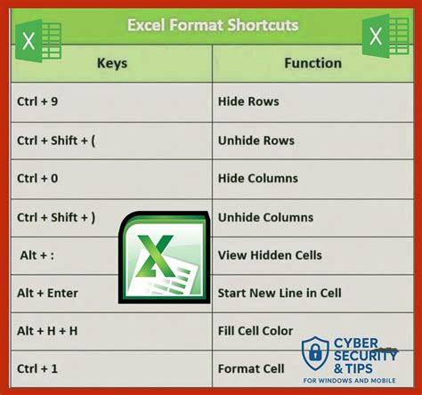 Cyber Excel Formats Shortcuts Microsoftexceltutorial Exceltricksexcel