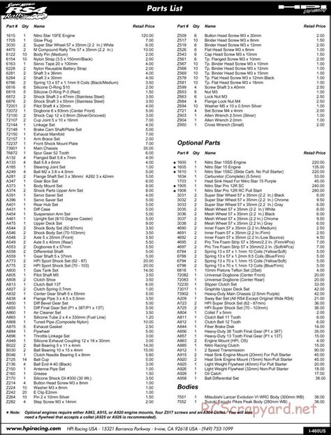 HPI Manual Super Nitro RS4 Rally RCScrapyard Radio Controlled Model Archive