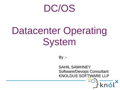Dcos Datacenter Operating System Odp