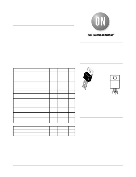 Tip41 Datasheet 1 6 Pages Onsemi Complementary Silicon Plastic Power Transistors