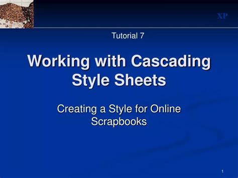 ppt working with cascading style sheets powerpoint presentation free