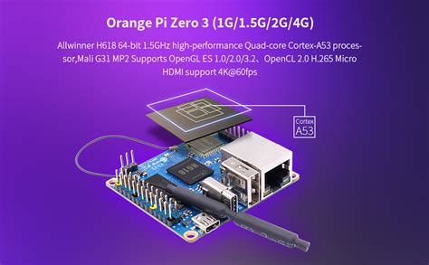 Amazon Com Orange Pi Zero 3 1 5G Allwinner H618 LPDDR4 Quad Core 64 Bit Single Board Computer