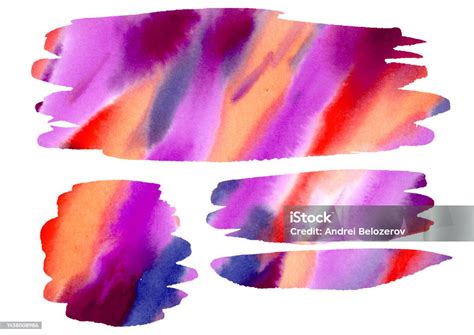 수채화 인공적인 자유형 얼룩과 흰색에 튀기 대형 세트 레드 오렌지 퍼플 및 보라색 드롭 서클 얼룩 프레임 요소 인포그래픽 카탈로그 배경 0명에 대한 스톡 벡터 아트 및 기타