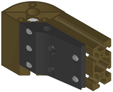 80mm 3 Way Recessed Corner Bracket Kit Left