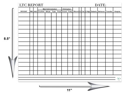Long Term Care Report Sheet For Nurses Digital Download