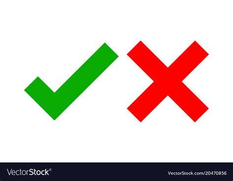 Галочка и крестик пнг