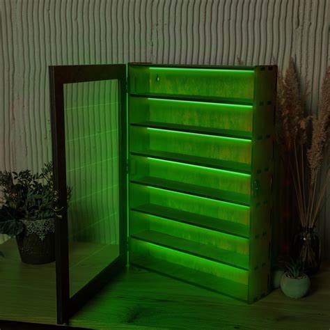 Led Display Case Wood Display Case Glass Top Display Case For Figures Wood Cabinet Display