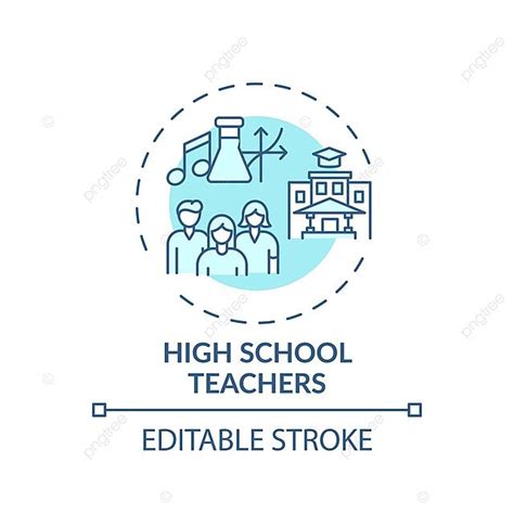 High School Teachers Concept Icon Learning Turquoise Concept Vector Learning Turquoise
