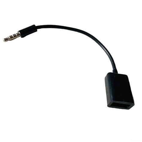 Dabailun Mm Male Audio Aux To Usb Female Converter Adapter Cable Universal Black