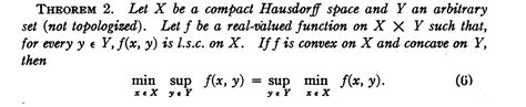 General Topology Using Minimax Theorem Of Prove The Determinacy Of