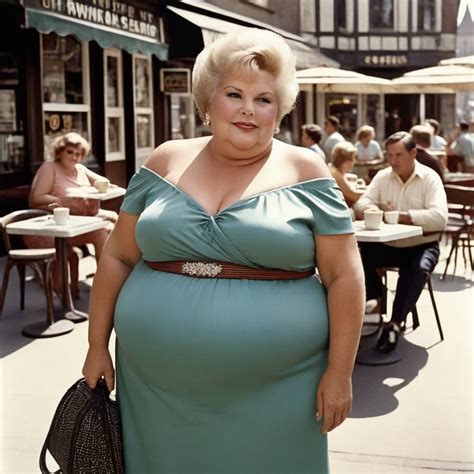 Create A 1960s Photo Of An Fat Overweight 70 Year Old Female By
