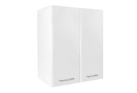 Кухненски шкаф горен с две врати In Mdf V60 бял гланц • Модулна кухня In Mdf бяла гланц • Мебели