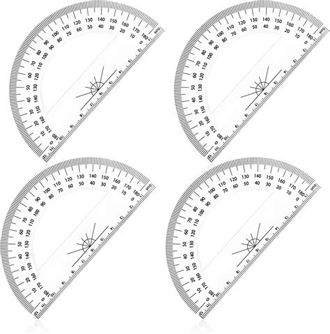Helix 10cm 180 Degree Clear Protractor H01010 Uk