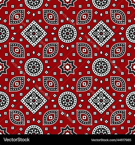 Ajrakh Print Seamless Pattern Royalty Free Vector Image