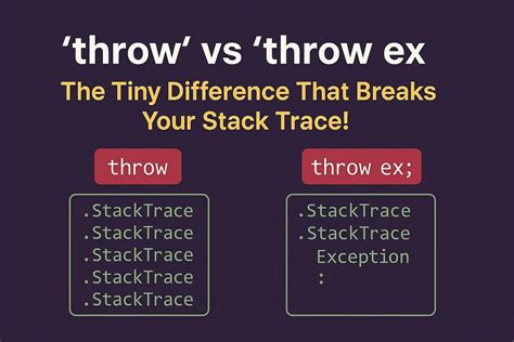 ‘throw Vs ‘throw Ex — The Tiny Difference That Breaks Your Stack Trace By Code Crack