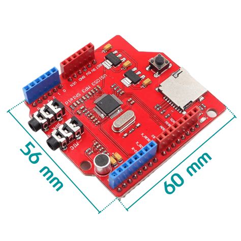 Shield Mp3 Vs1053 Ogg Aac Wma Midi Microfone Fone