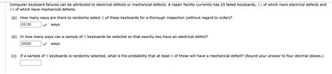 Solved Computer Keyboard Failures Can Be Attributed To Chegg