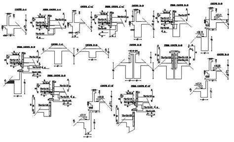 Different Cross Sections Of The Coping Structure With Formwork And