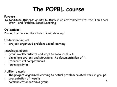 Ppt Project Related Course Pe Project Organised Problem Based Learning Popbl Powerpoint