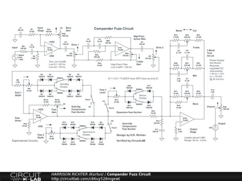 Compander Fuzz Circuit Circuitlab