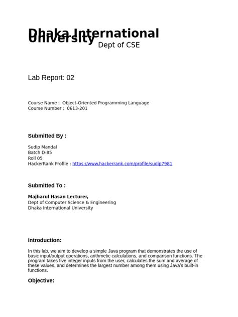 Lab Report 2 Pdf Integer Computer Science Teaching Methods