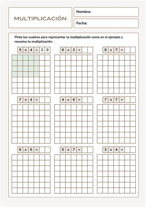 Ejercicios De Tablas De Multiplicar Profe Social