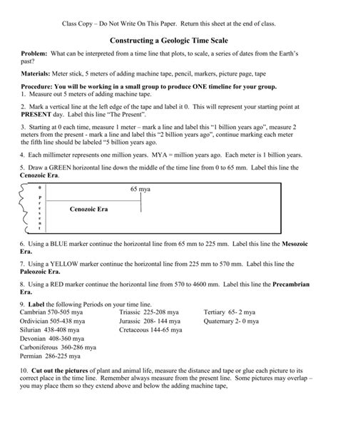 Constructing A Geologic Time Scale