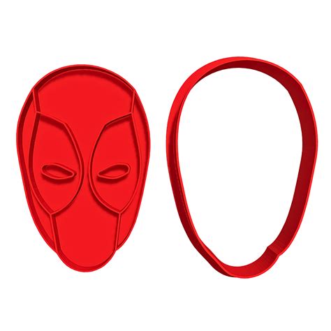 Stl File Deadpool Cara Cortante Sello Cookie Cutter 🍪 ・3d Print Object