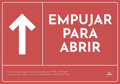 Carteles De Empujar Tirar Para Puertas De Tu Negocio