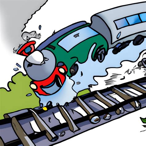 Train Off The Tracks Graphic · Creative Fabrica