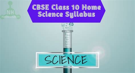 CBSE Class Home Science Syllabus PDF Important Topics