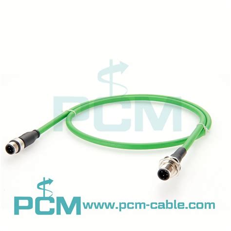 Customized Profinet Cable Panel Mount M12 Bulkhead Connector D Code