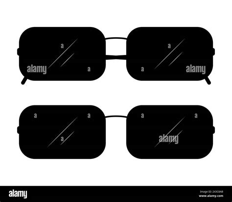 Silhouette Rimless Glasses Vector Illustration Stock Vector Image