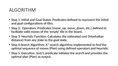 8 Puzzle Problem In Prolog Programming Language Pptx