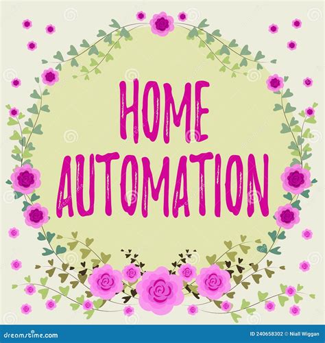 Writing Displaying Text Home Automation Word Written On Home Solution That Enables Automating