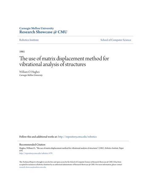 Pdf The Use Of Matrix Displacement Method For Vibrational Analysis Of Structures Dokumentips