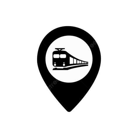 Train Station Map Icon Clipart