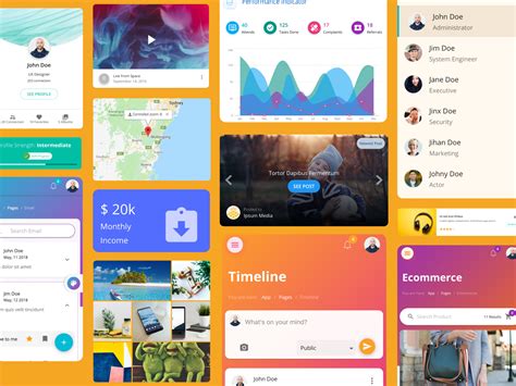 ui widget collection by ilham meidi brata on dribbble