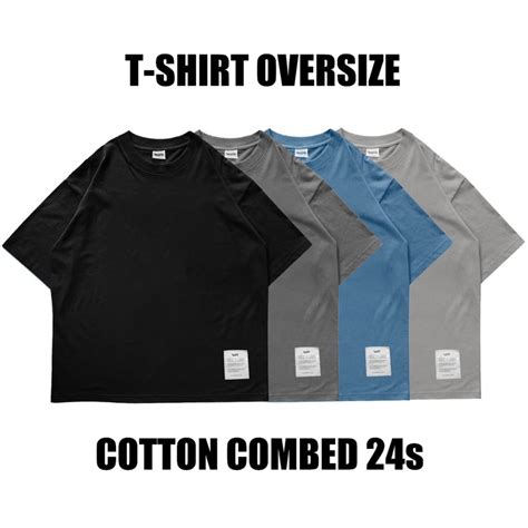 Jual Cotton Combed 24s Kaos Polos Oversize M Xxl Premium Oversize Pria Wanita Shopee Indonesia