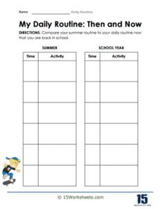Daily Routine Worksheets 15