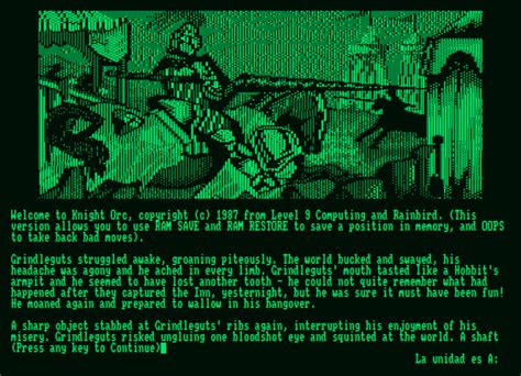 Screenshot Of Knight Orc Amstrad Pcw 1987 Mobygames