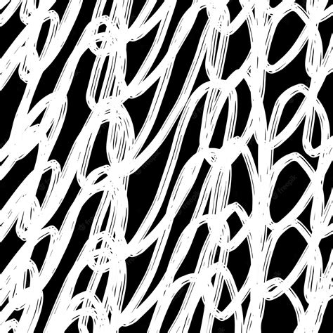 Premium Vector Doodle Abstract Pattern Irregular Chaotic Waves Zigzags On Contrasting Blue