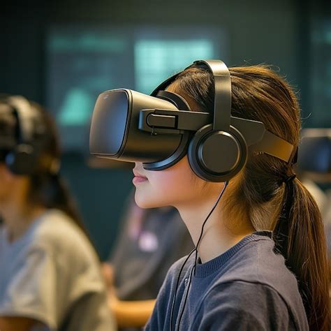 Quotvirtual Reality Coding Classroom For Immersive Learningquot Premium Ai Generated Image