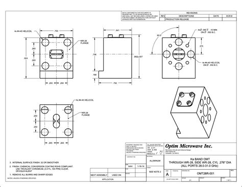 Ka Band Omt Frequency 28 0 31 0 Ghz Omt28r 001 Optim Microwave Store