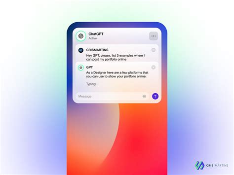 Chat Gpt Widget By Cristopher Martins On Dribbble